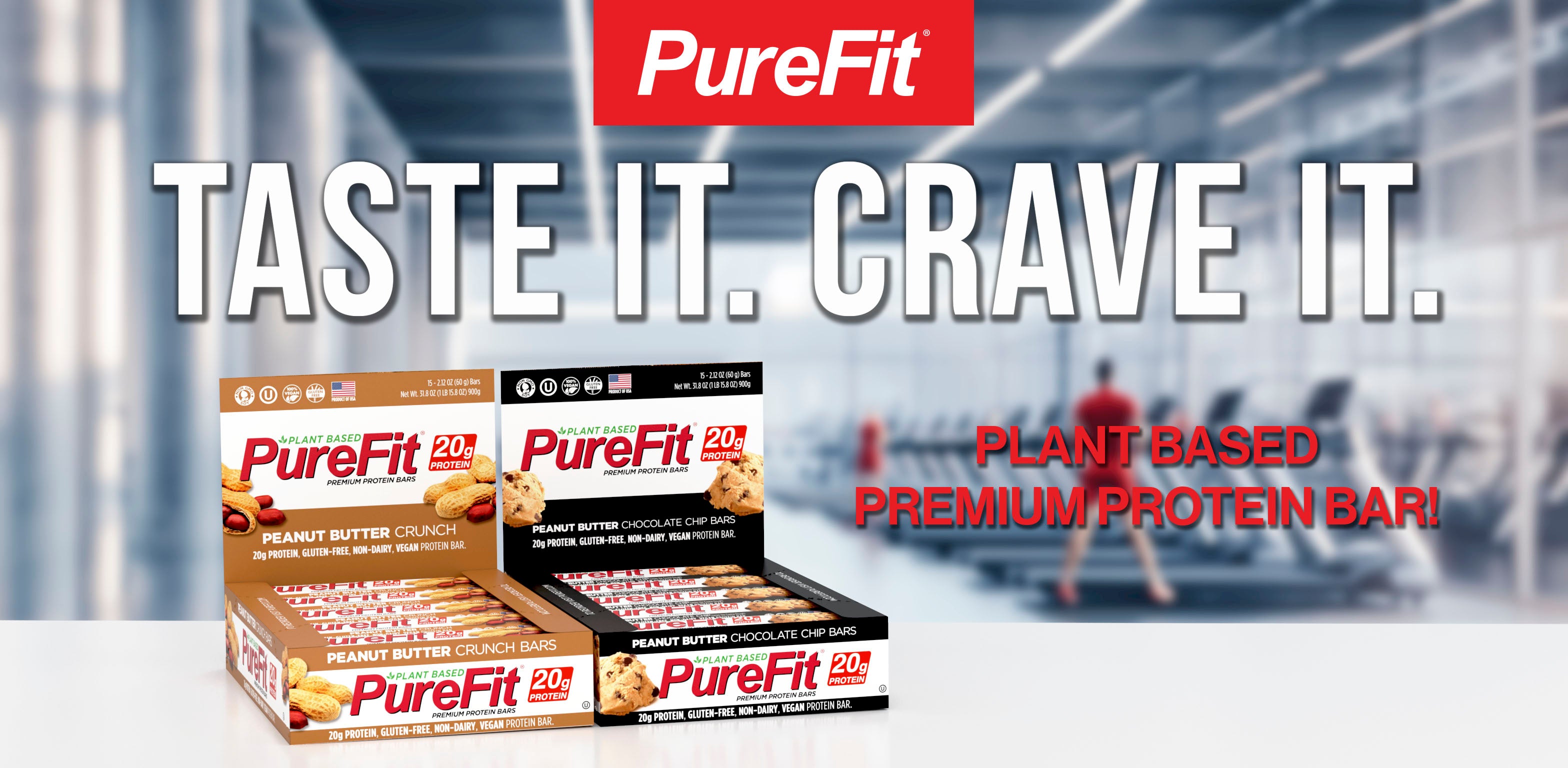 PureFit Nutrition Bars - High Protein Gluten-Free Vegan Nutrition Bars